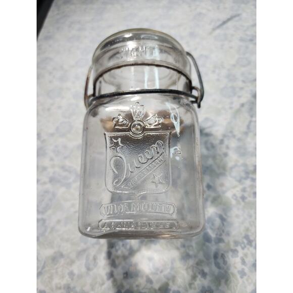 Kitchen | Vtg Queen Trade Mark Wide Mouth Canning Jar Smalley Kivlan ...